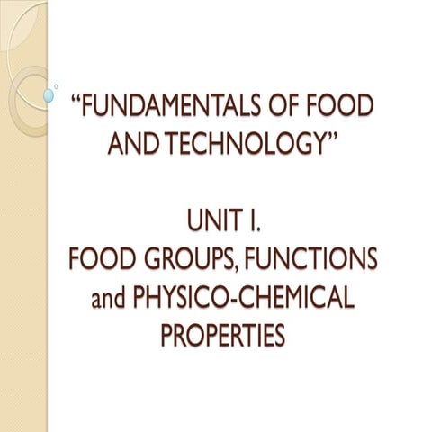 Classification of foods | PDF