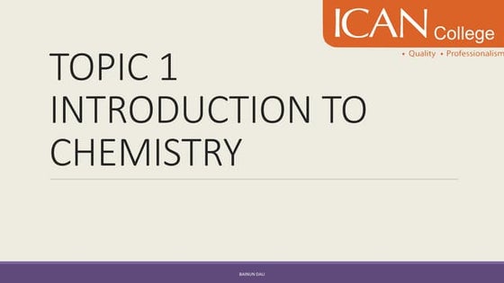 Chapter 1 - Introduction to Chemistry | PPT