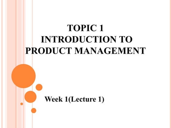 Product management : An Introduction | PPT