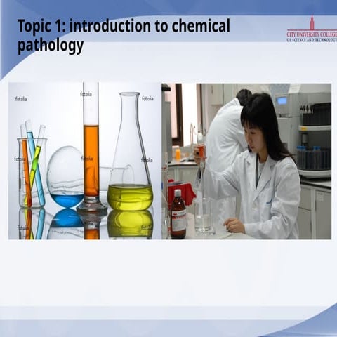 Introduction Chemical Pathology - Branch & Terminology | PPTX