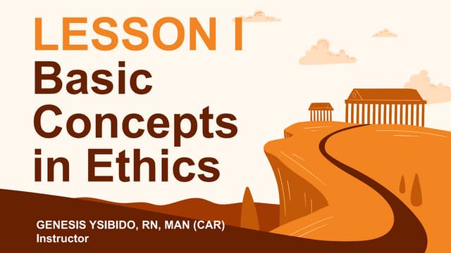 Lesson 1: Topic 1: MORAL & NON-MORAL STANDARDS | PPTX