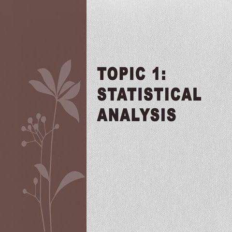 Topic 1 stat. analysis | PPT