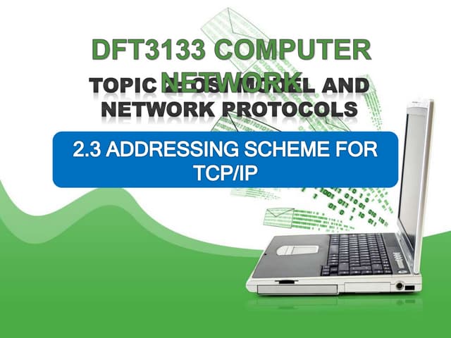 Topic 23 Network Addressing For Tcpip Pptx Computer Networking