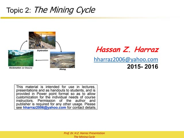 Topic 7-mining methods-part iii -surface mining- placer mining | PDF