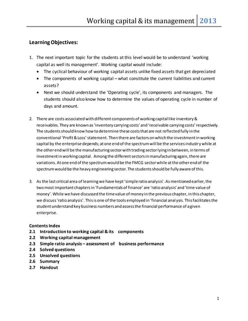 Working capital financing_by_banks | PDF