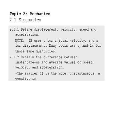 Topic 2 1__kinematics | PPT
