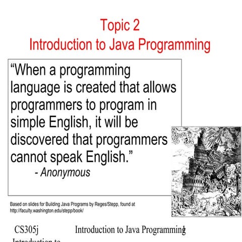 Introduction To Java Programming | Ppt