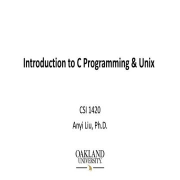 Topic 2 Introduction To Unix Pptx