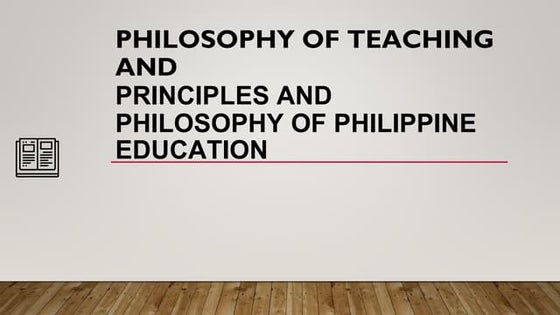 National philosophy of education | PPTX | Education
