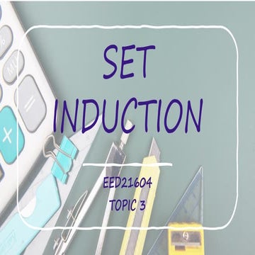 SET INDUCTION | PPT