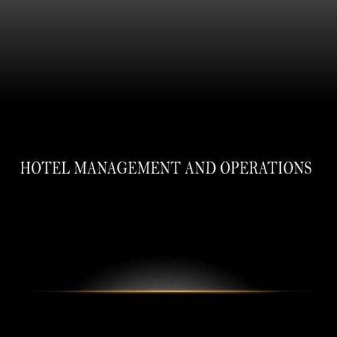 Comprehensive Overview of Hotel Industry and Marketing Strategies | PPTX