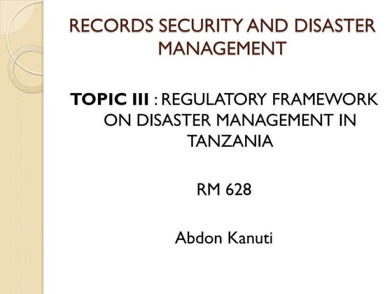 disaster management | PPT