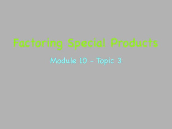 Factoring Trinomials | PPT | Technology & Computing