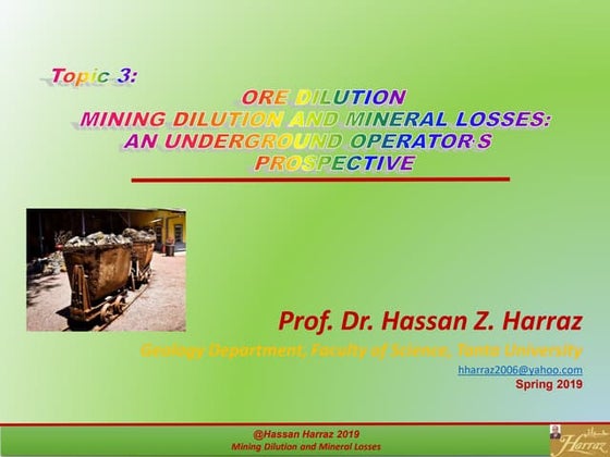 ore dilution and ore recovery | PDF