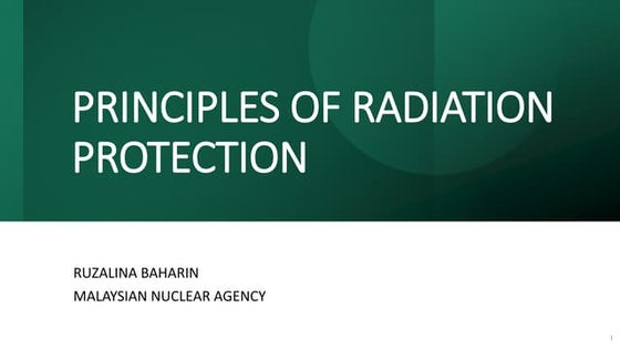 Principles Of Radiation Protection | PPTX | Medical Tests | Medical Health