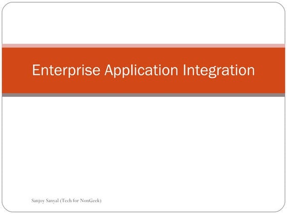 Enterprise Application integration (middleware) concepts | DOCX