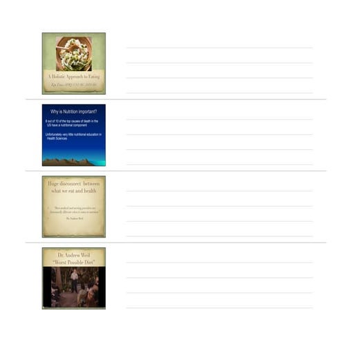 Topic 3 holistic approach to eating presentation handout | PDF