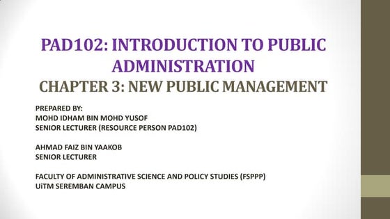 New public management | PPTX