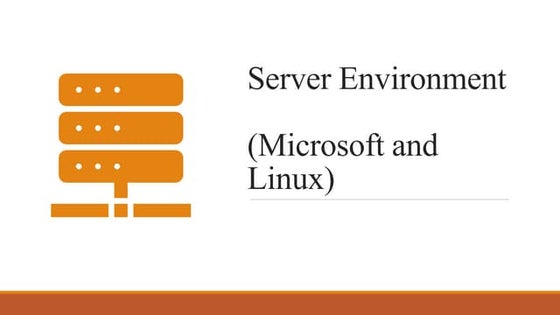 Introduction to Server | PPTX | Operating Systems | Computer Software and Applications