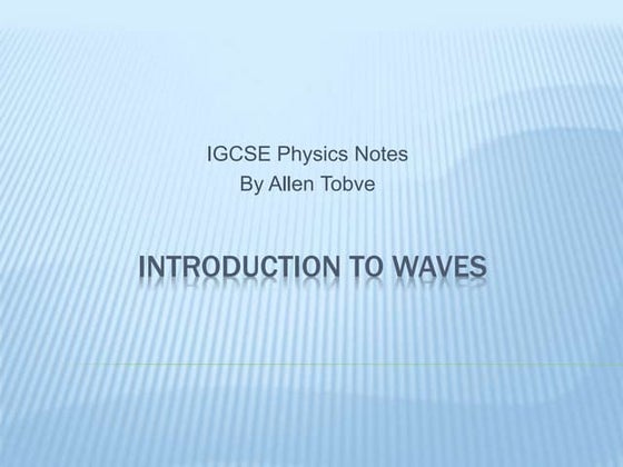 Types of Waves Science Presentation in Light Blue White Lined Style | PPT