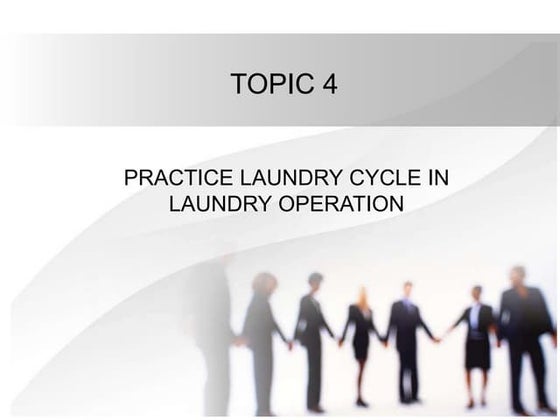HOUSEKEEPING OPERATION: LINEN AND LAUNDRY | PPTX