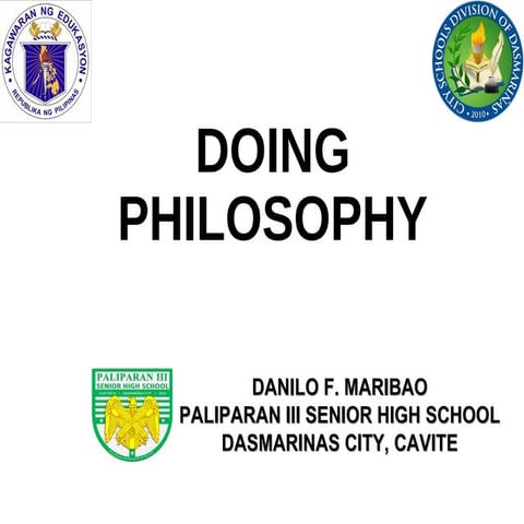 Topic 4 Doing Philosophy Ppt