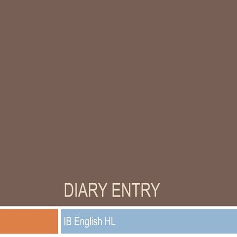 Topic 4 Diary Entry | PPTX