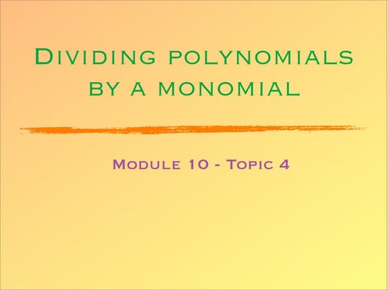 Adding and Subtracting Monomials | PPT | Technology & Computing