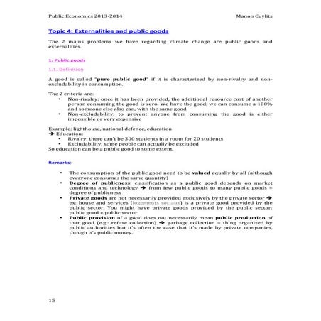 Topic 4 externalities and public goods | PDF