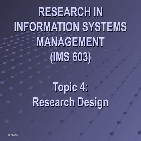 Topic 4 research design | PPT