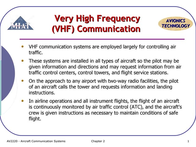 VHF Communication Basics Part 3 | PPTX