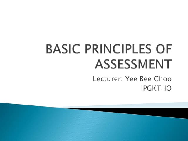 Assessment of learning 1 | PPTX