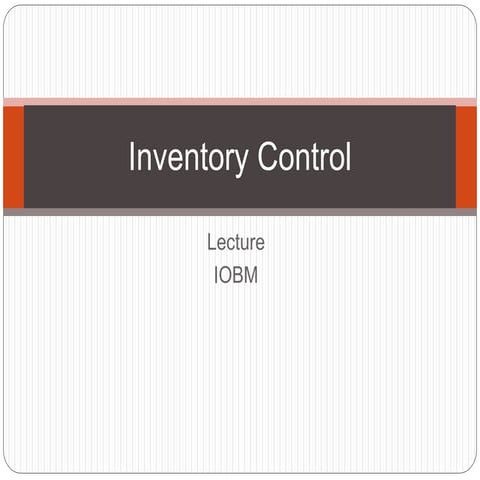 Topic 4 Inventory Management Model.pptx