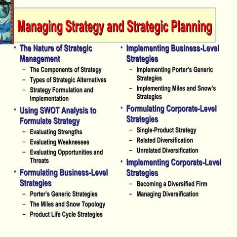 Managing Strategy and Planning_Topic 4 | PPT