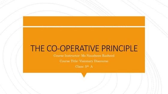 05 cooperation and implicature for students | PPT