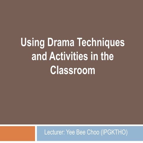 Drama techniques | PPT