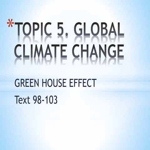 Greenhouse effect PPT | PPTX