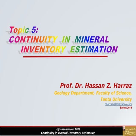 continuity in mineral inventory estimation | PDF