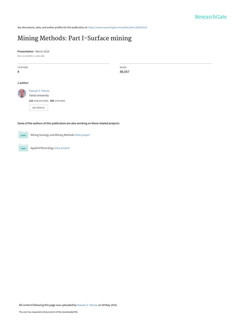 Topic 7-mining methods-part iii -surface mining- placer mining | PDF | Geology | Science