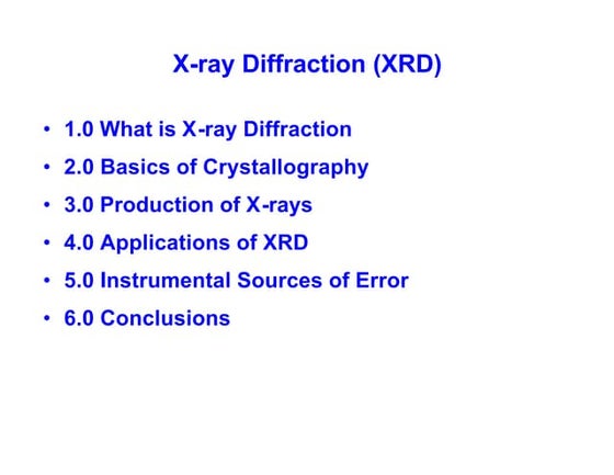 X ray crystallography | PPTX | Chemistry | Science