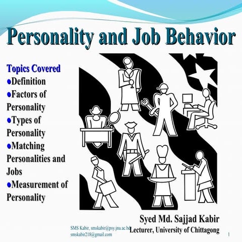 Personality and Job Behavior | PPT