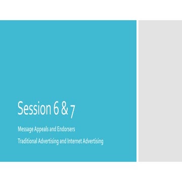 Message appeals and endorser - traditional advertising and internet ...