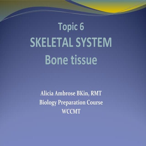 Topic 6 Bone Tissue for students.pdfffff | PDF