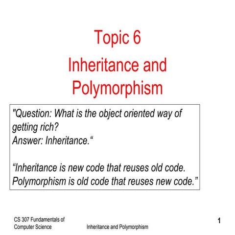Topic6inheritanceAndPolymorphism.ppt