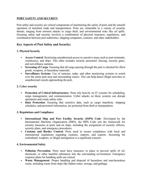 Maritime Security | PDF | Logistics and Transportation Industry ...