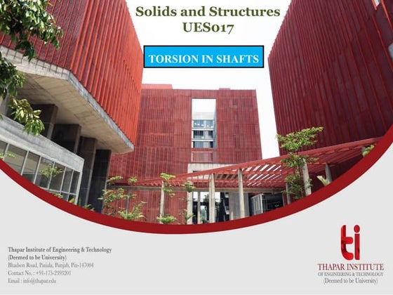 Lecture 13 torsion in solid and hollow shafts 1 | PDF | Physics | Science