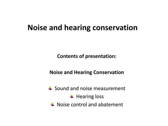 Occupational Hearing-Conservation-Training | PPT