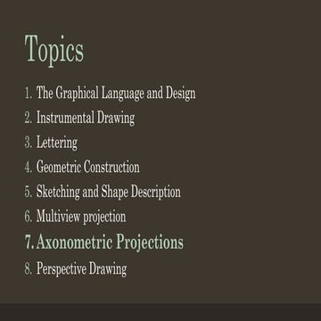 Topic 7 Axonometric Projection Engineering Drafting | PDF