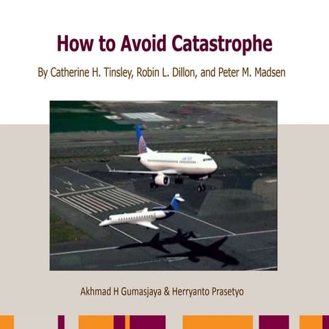 HBR - How to Avoid Catastrophe | PPTX