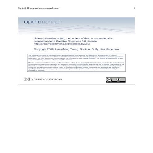 How to Critique a Research paper | PDF